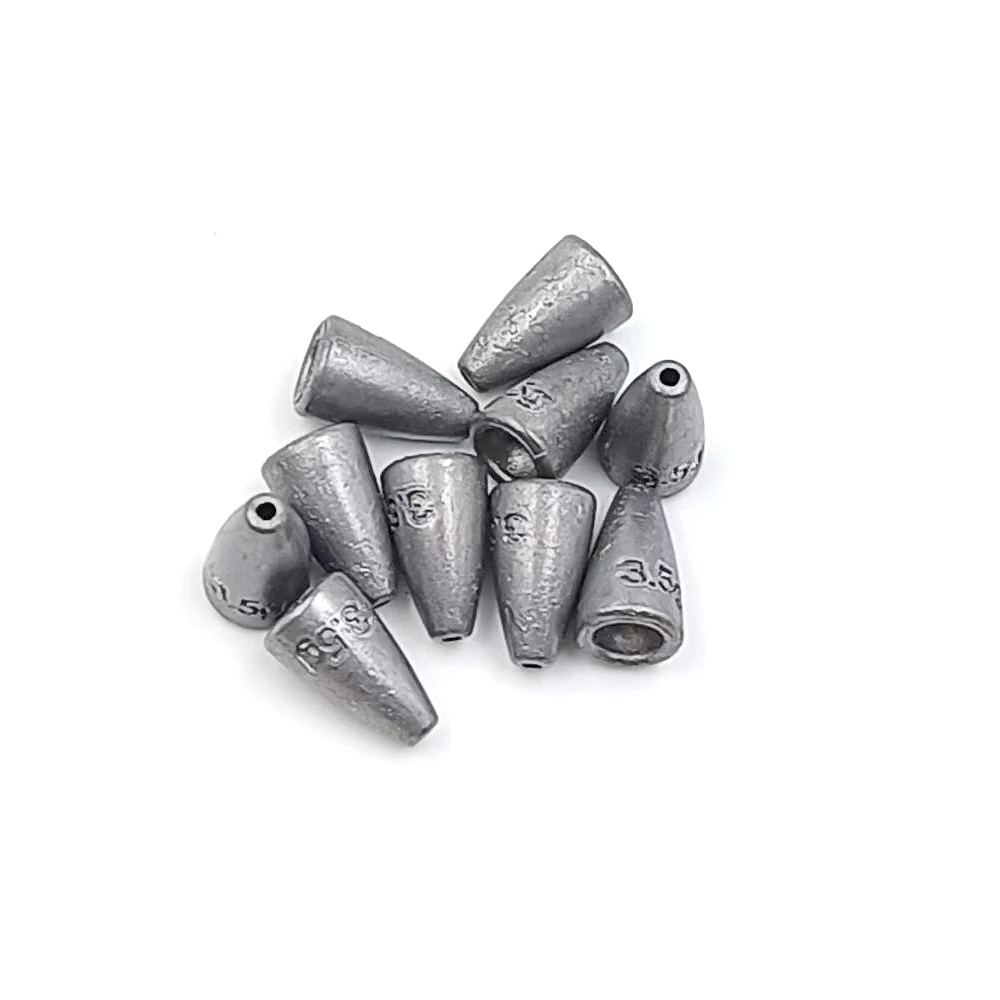 100pcs 3.5g Fishing Weights Bullet Sinker for Texas Carolina Rig Bass ...