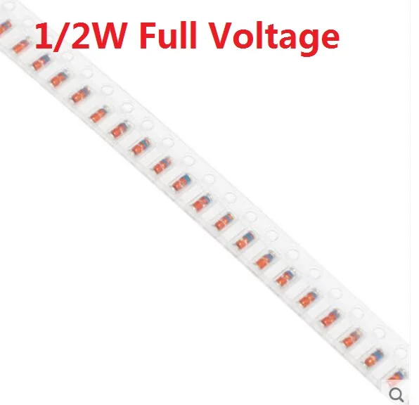 100pcs LL34 1/2W Zener Diode ZMM7V5 8V2 9V1 10V 11V 12V 13V 15V 16V 18V 20V 22V 24V 27V 30V