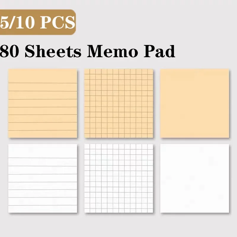 5-10-PCS-80-Sheets-Basic-Sticky-Notes-Notepad-Post-Bookmark-Sticky ...