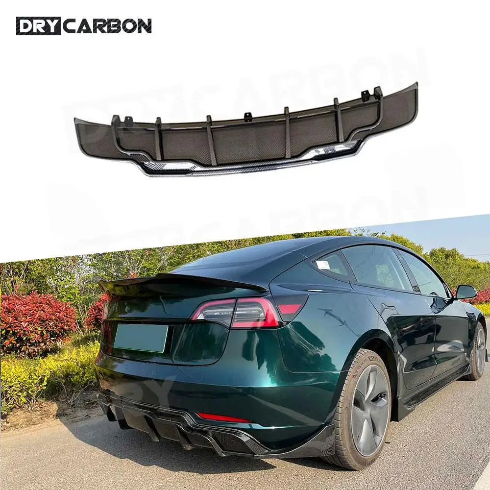 Rear-Bumper-Lip-Chin-Spoiler-Bodykit-For-Tesla-Model-3-Rear-Bumper-Lip ...