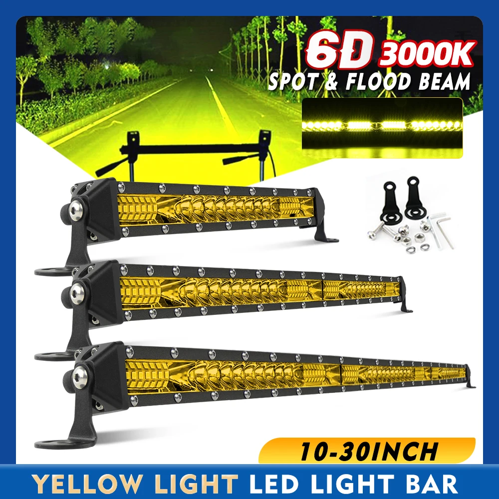 10inch-LED-Work-Light-Bar-White-Yellow-4X4-Offroad-12-24V-Amber ...