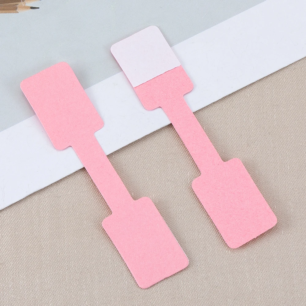 50PCS-1-3x6cm-Pink-Hanging-Label-Foldable-Tags-Kraft-Paper-Card-for-diy ...