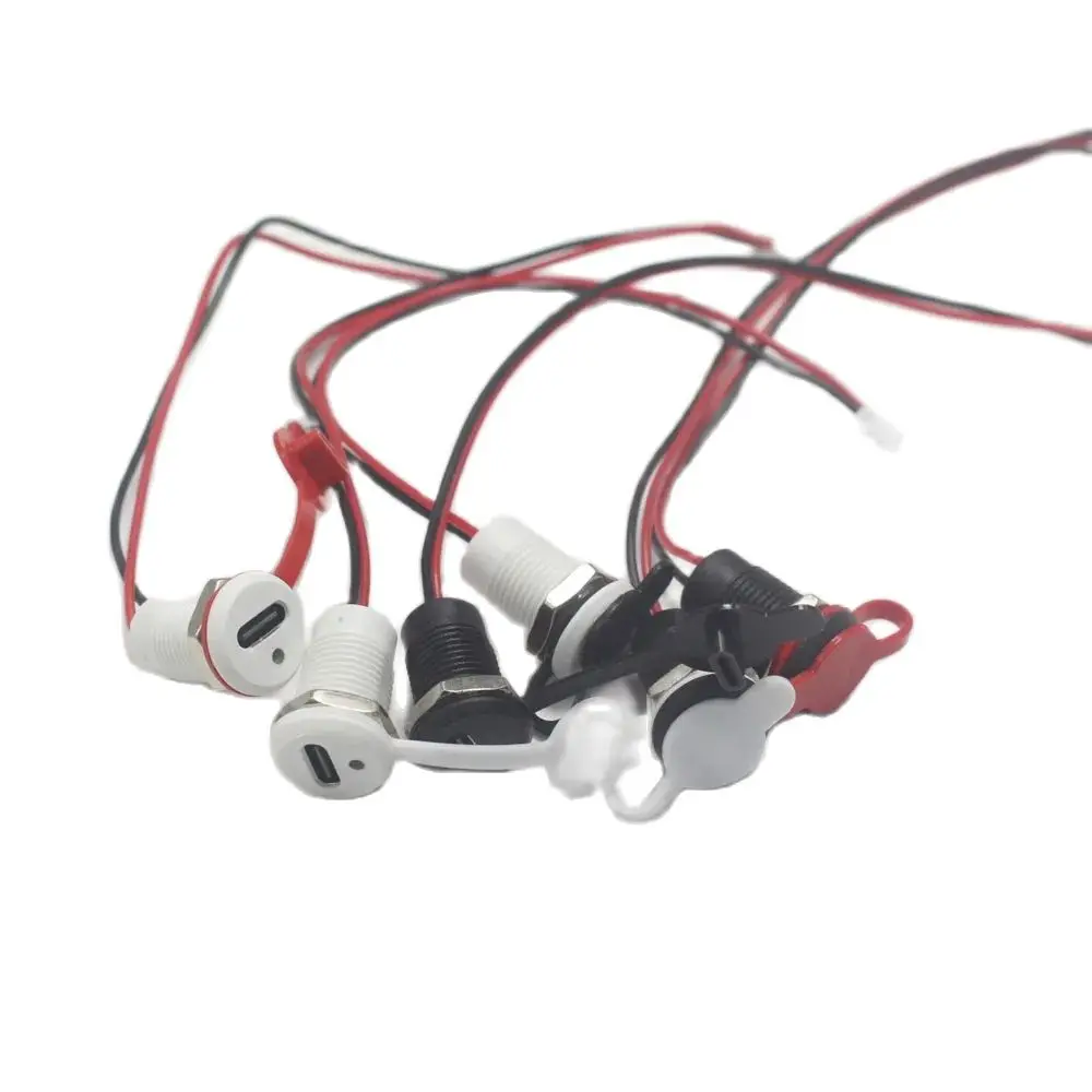 1-2-5pcs-USB-C-2Pin-Charging-Socket-with-LED-lamp-nut-snap-lock-plate ...