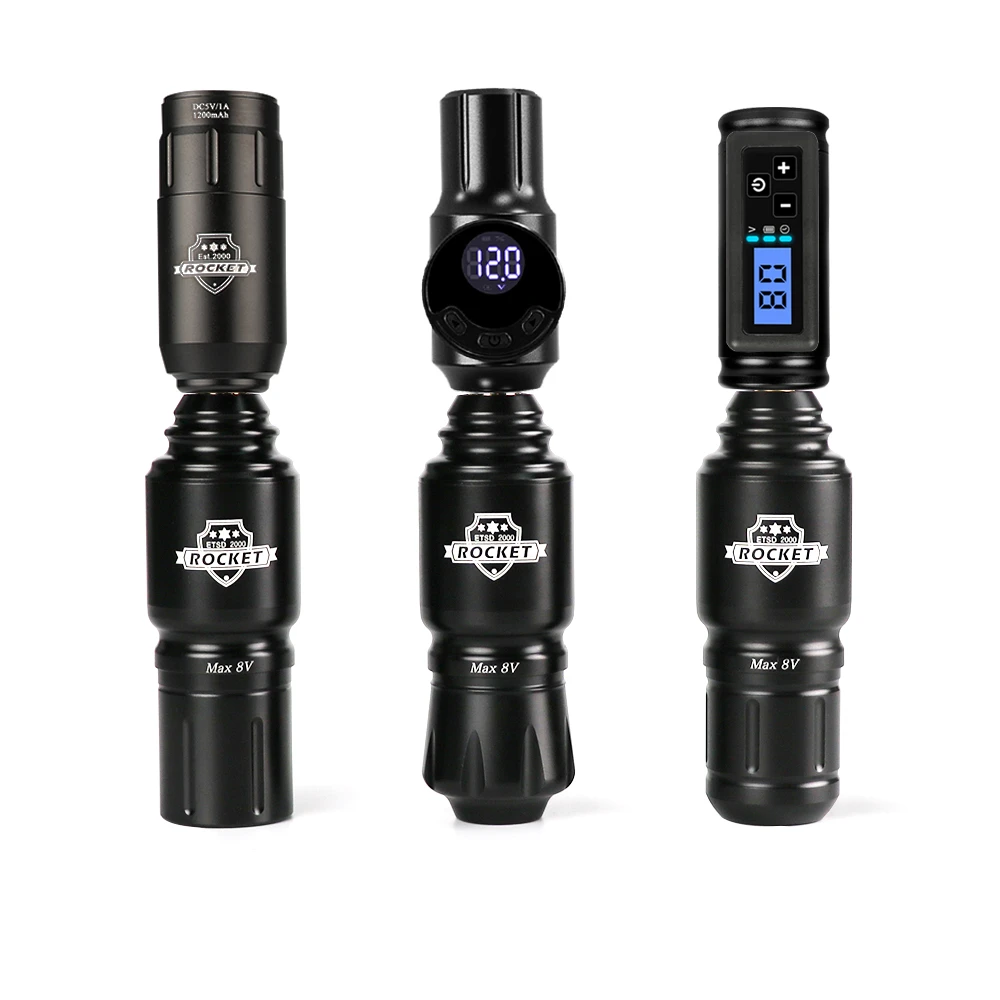 Wireless Tattoo Kit With Portable Battery Set Rocket Rotary Tattoo ...