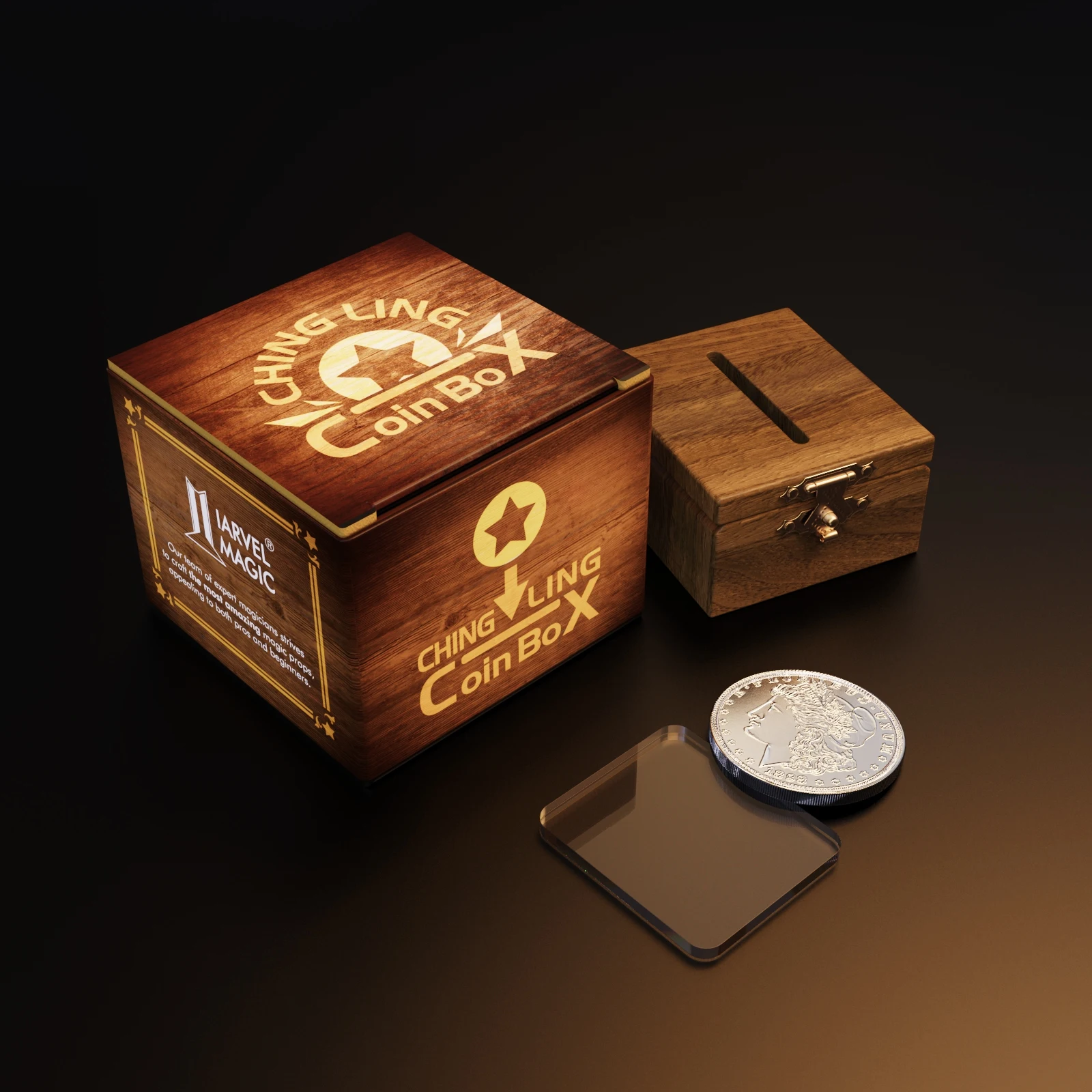 Coin-Thru-Glass-by-IARVEL-MAGIC-Trick-Illusion-Gimmick-Coins-Appear-In ...