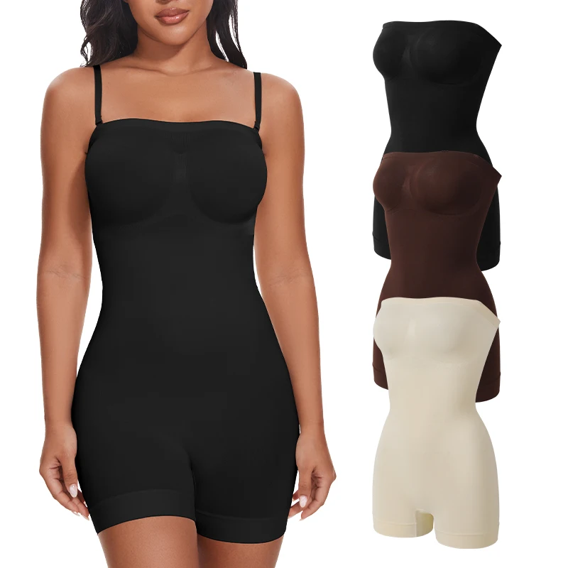 Strapless Shapewear Bodysuit Butt Lifter Body Shaper for Women Under ...