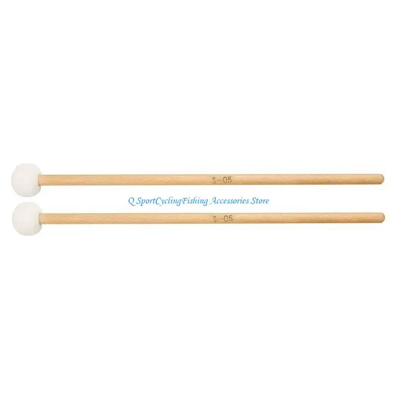 2 Pcs Mallet Timpani Multi-Purpose Felt Mallet With Soft Hammer Felt ...