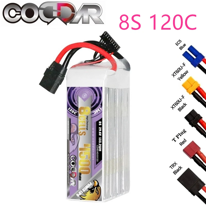 CODDAR-4500mAh-8S-120C-29-6V-RC-Rechargeable-Battery-EPP-Plane-Glider ...
