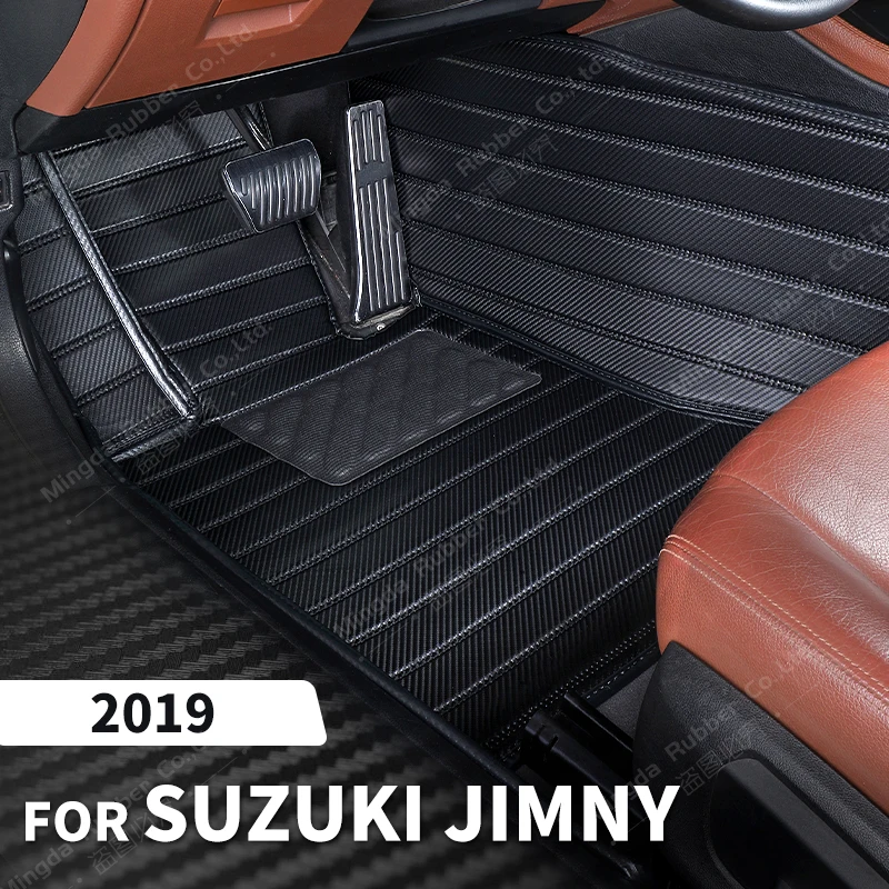 Custom-Carbon-Fibre-style-Floor-Mats-For-Suzuki-Jimny-2019-Foot-Carpet ...