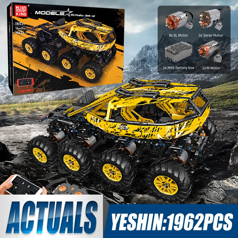 Mould King 18030 Technical Car Toys The APP RC Motorized Firefox Climb ...