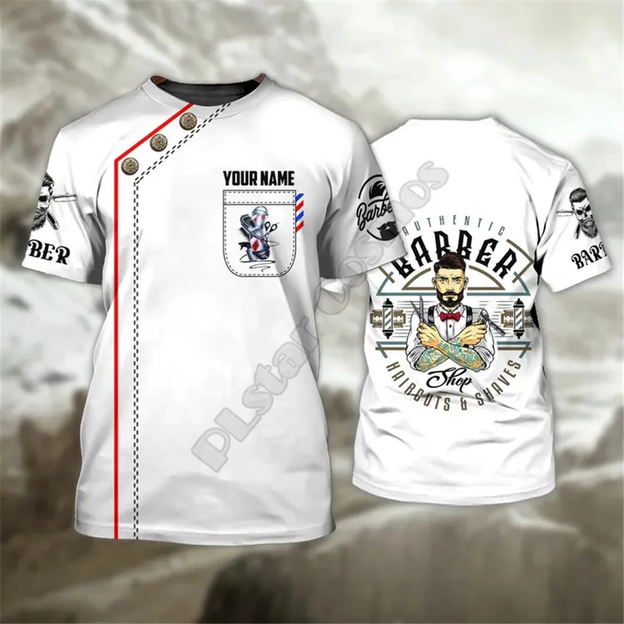 Barber Shop Gift Barber Barber Tee Funny Barber Custom Name T Shirts 3D ...