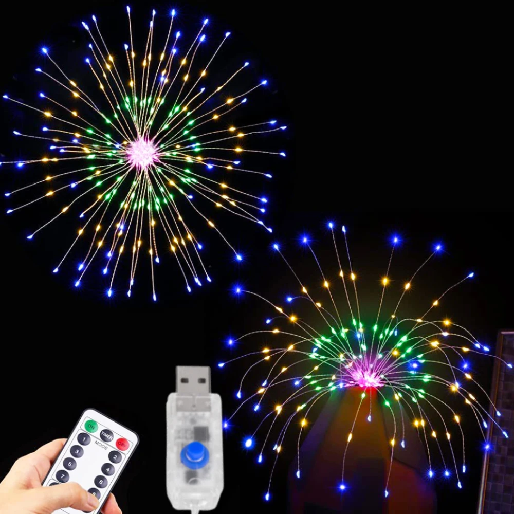Led Firework Starburst Light | Firework Copper String Light | Fairy ...
