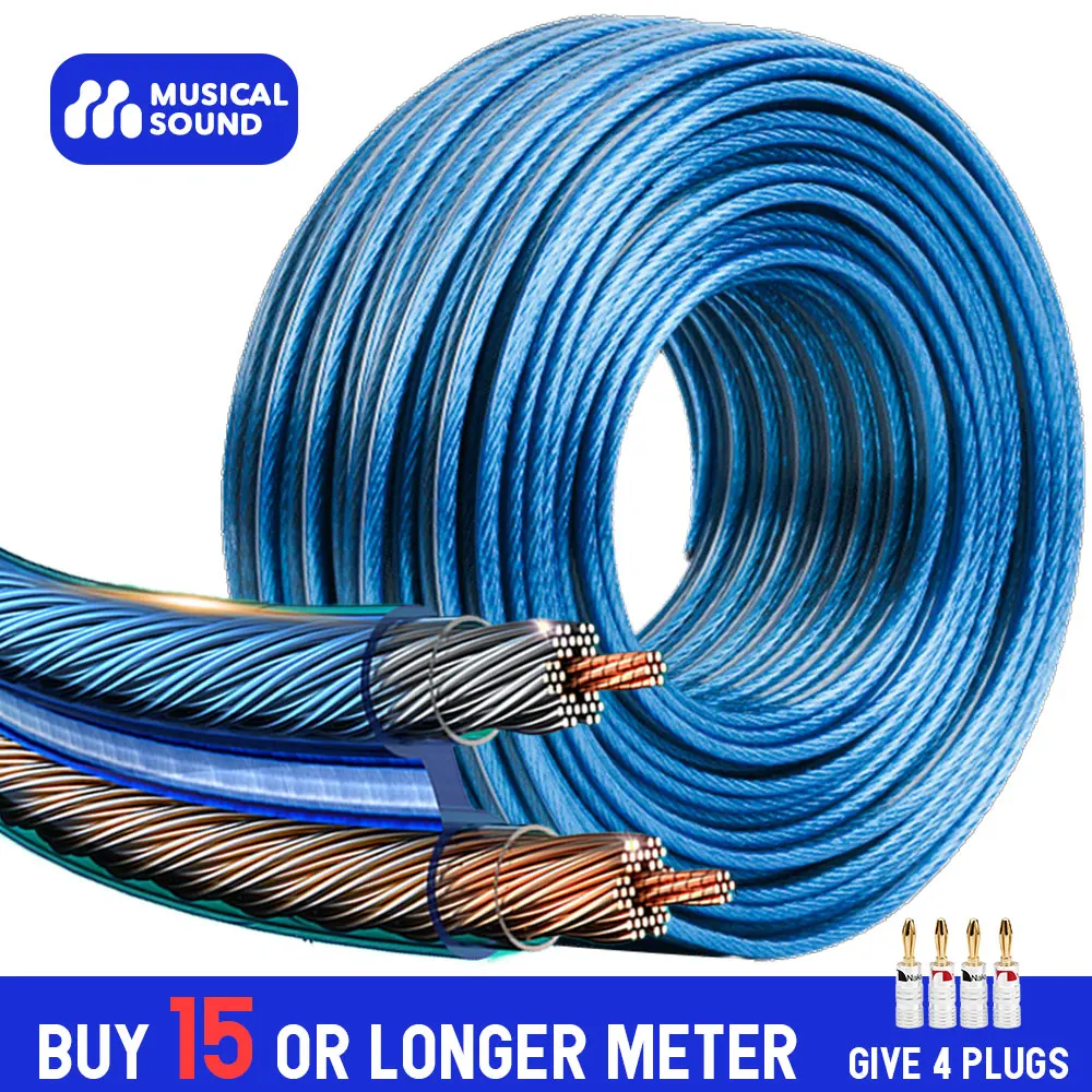 Musucal-Sound-DIY-HIFI-Audio-Cable-Oxygen-Free-Pure-Copper-Speaker ...