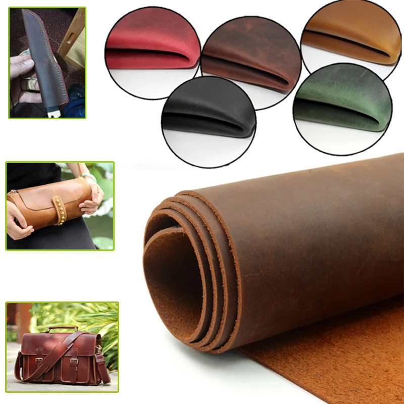 2.0mm Crazy Horse Leather Material DIY Hand Leathercraft Vintage Oil ...