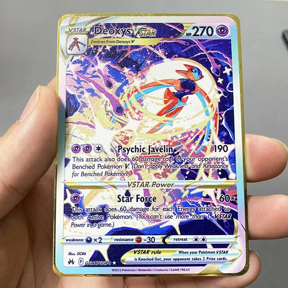 Metal Cards English Anime Pikachu Charizard Arceus Mewtwo Blastoise ...