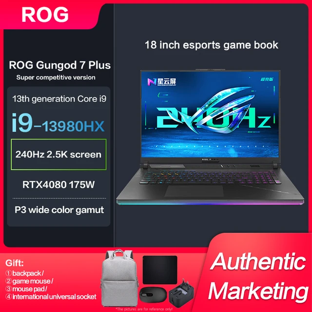 ROG Strix SCAR 7Plus E-sport Gaming Laptop i9-13980HX RTX4080-12G/RTX4090-16G 2.5K 240Hz 18Inch ...