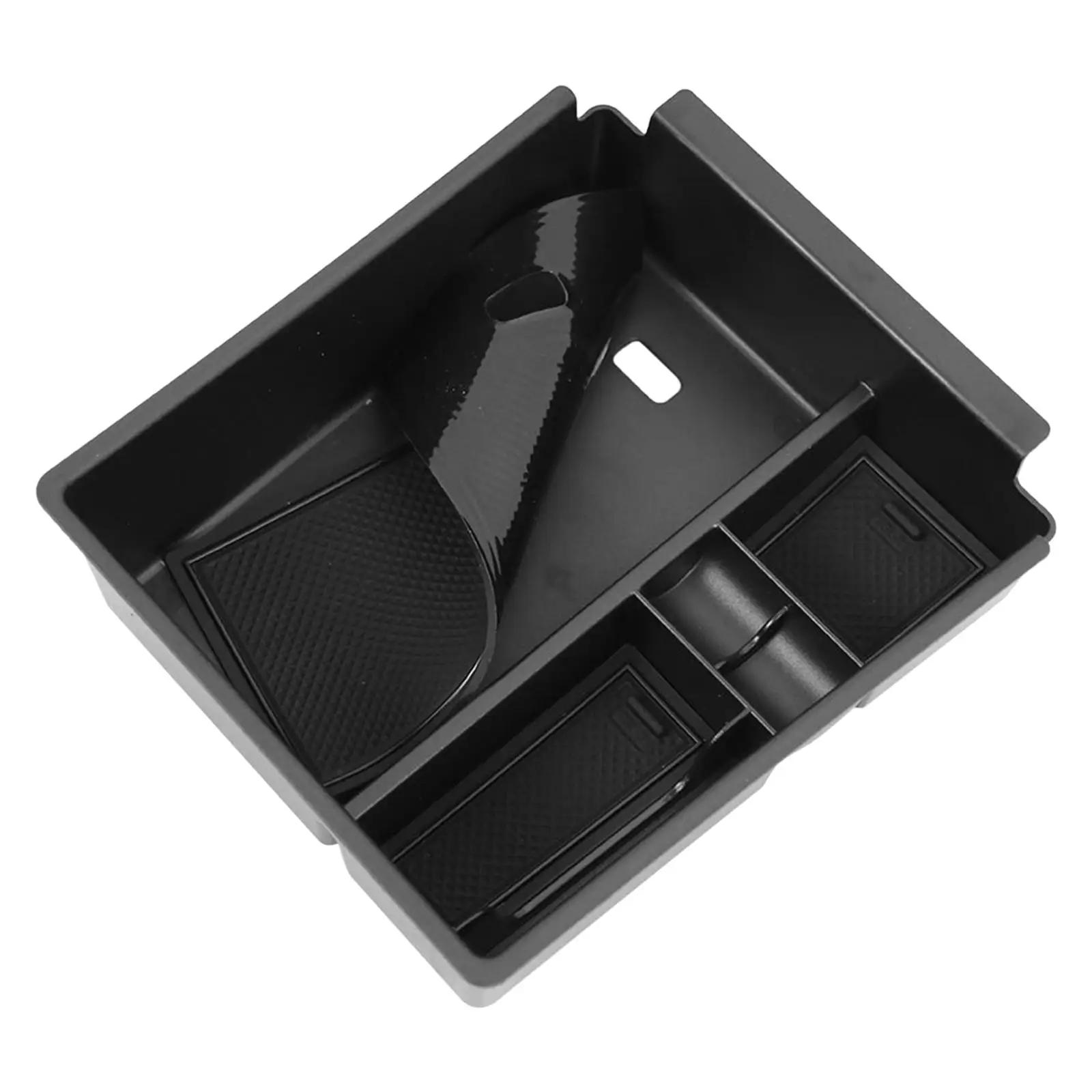 Abs Center Console Organizer Tray Cable Hole Armrest Storage Box For ...