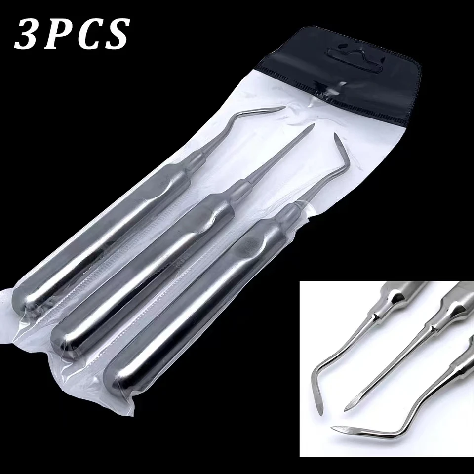 3Pcs Dental Tools Teeth Extraction Tooth Extracting Forceps Curved Root ...