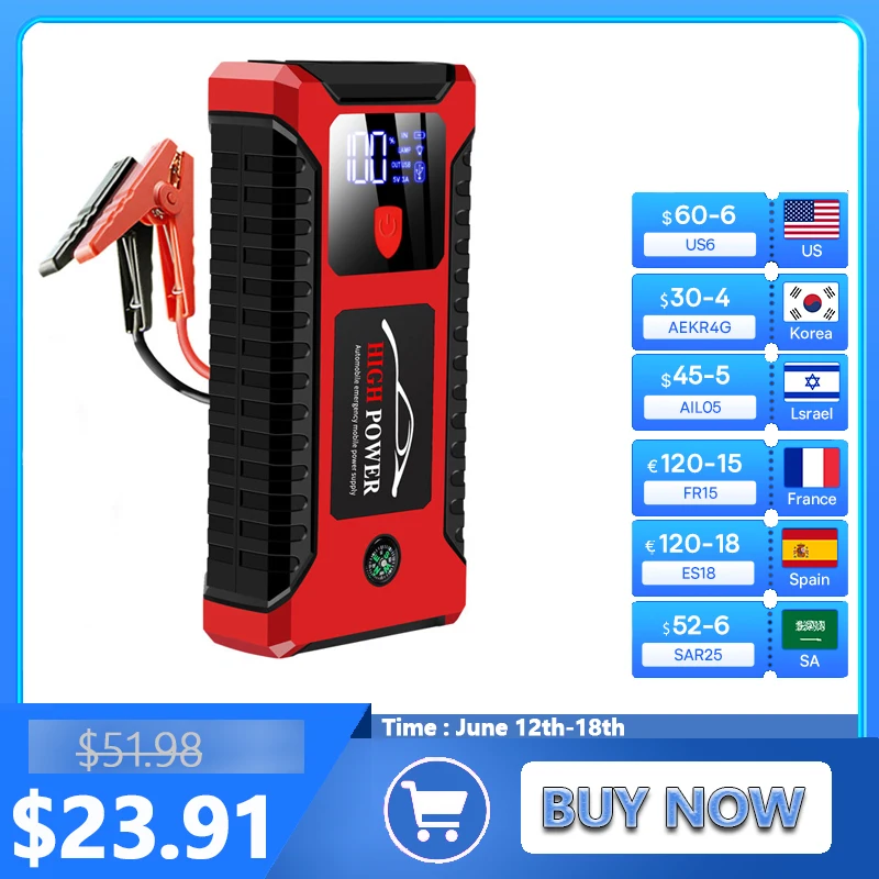 Portable Power Jump Starter | Car Jump Starter Battery | Jump Starter ...