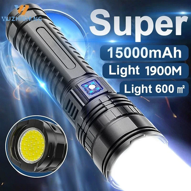 High-Power-LED-Flashlight-Telescopic-Zoom-Outdoor-Tactical-15000mAh ...