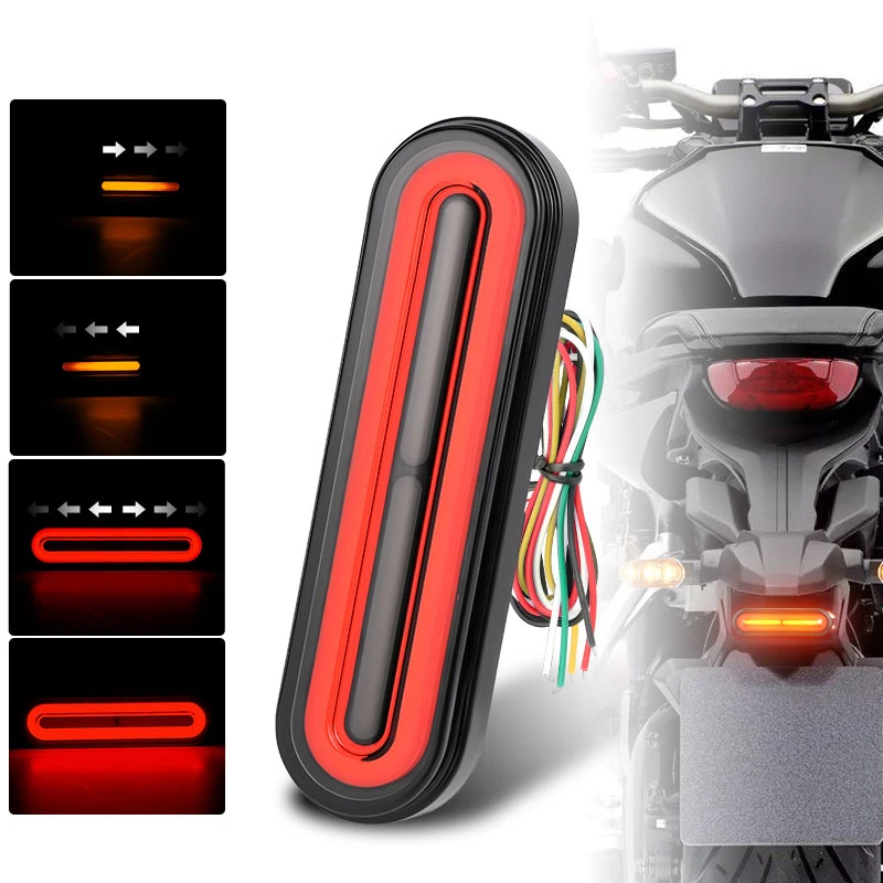 60led Motorcycle 3 in 1 LED Tail Lights Sequential Turn Signal Light ...