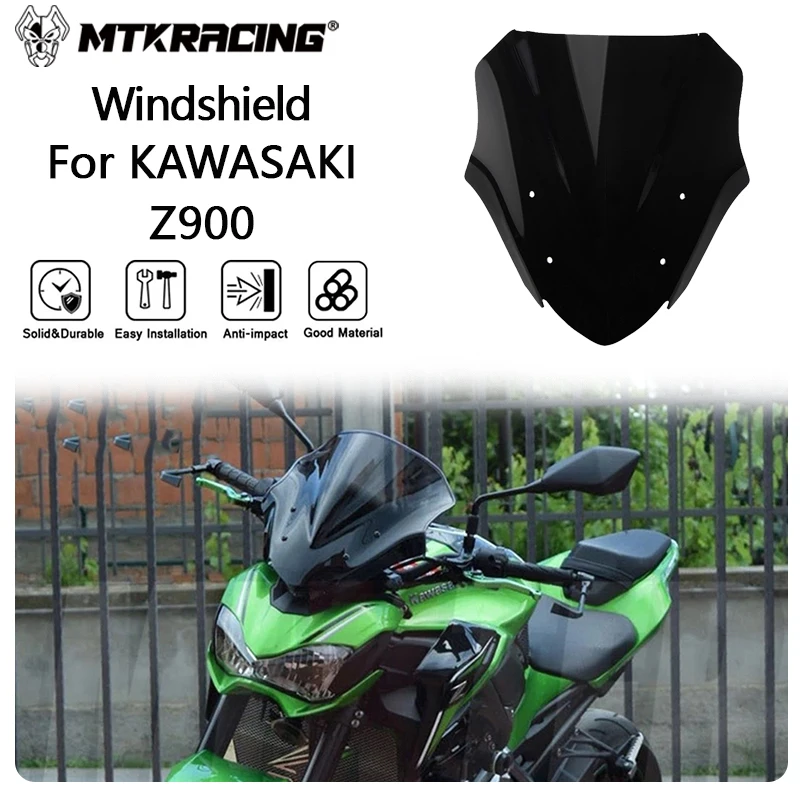 MTKRACING-Windshield-For-KAWASAKI-Z900-2017-2020-Z-900-Motorcycle ...