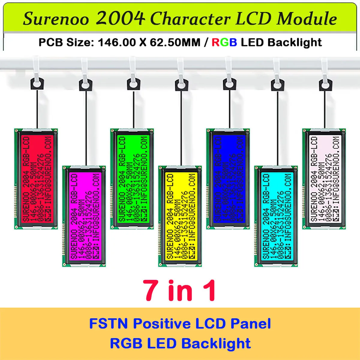 Surenoo-146-0X62-5MM-204-20X4-2004-FSTN-Positive-Character-LCD-Module ...