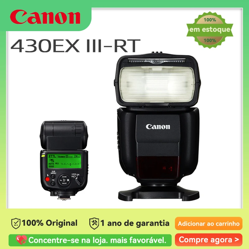 Canon 430EX III-RT Speedlite SLR Camera Flash compatível para câmeras ...