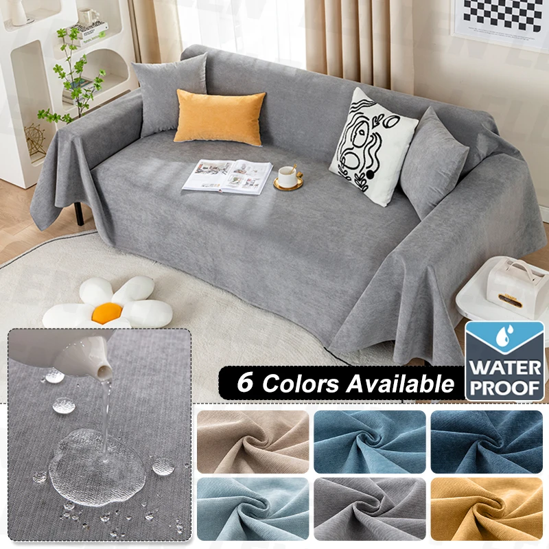 Waterproof-Sofa-Blanket-Multipurpose-Solid-Color-Furniture-Cover ...