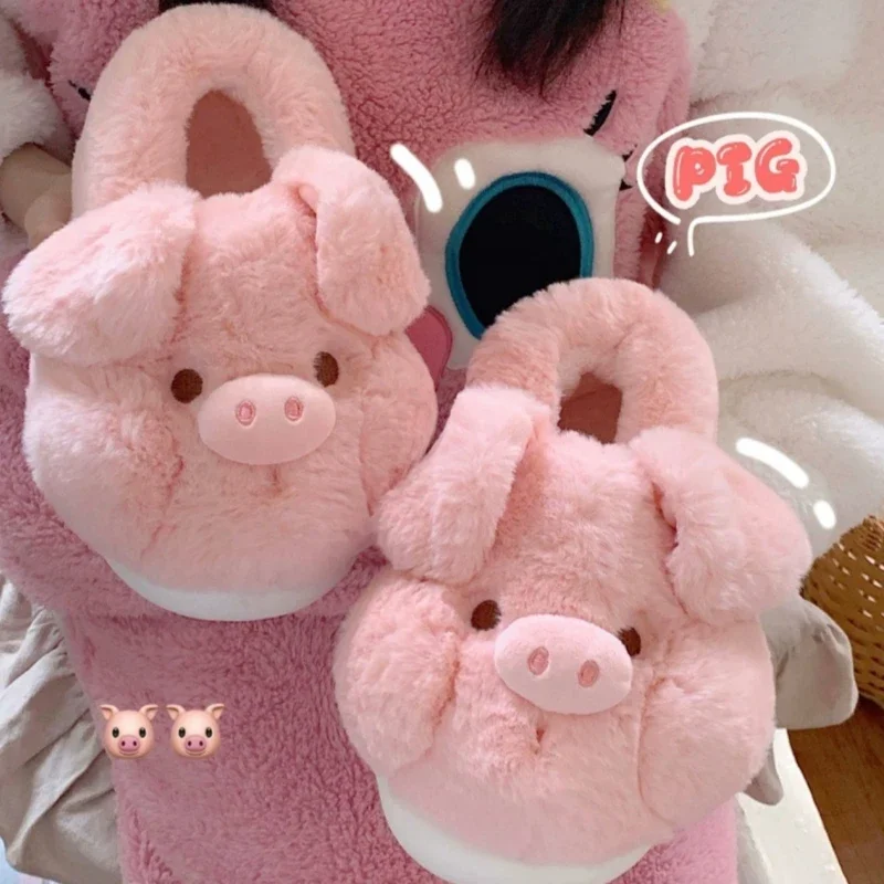 Cute-Pig-Warm-Cotton-Slippers-2024-New-Winter-Soft-Sole-Shoes-Warm-Home ...