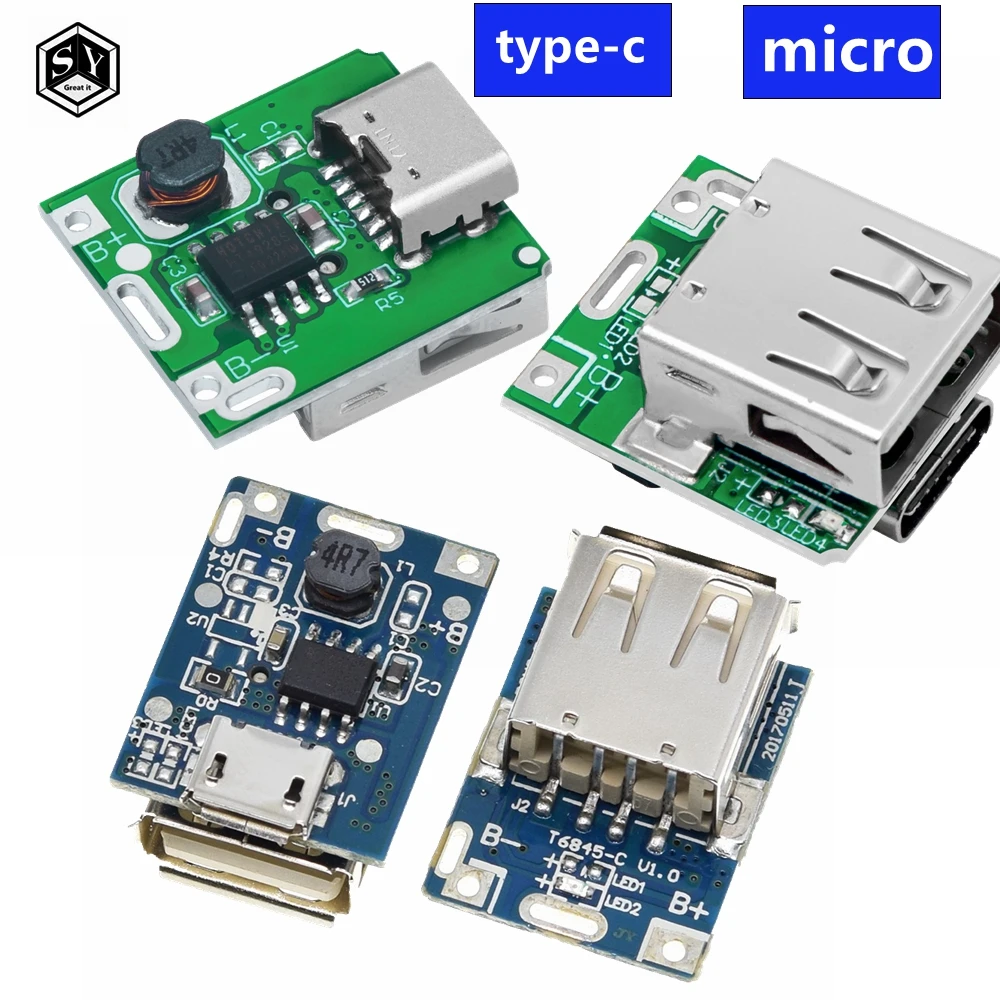 10pcs 5v Boost Step Up Power Module Lithium Lipo Battery Charging ...