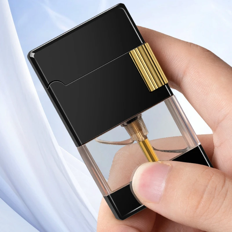 New-Side-Sliding-Double-Flame-Windproof-Inflatable-Lighter-with ...