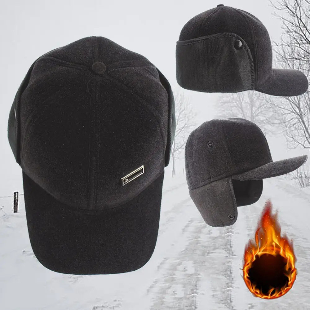 Winter-Baseball-Cap-Cotton-Lined-Ball-Cap-for-Men-Warm-Waterproof ...