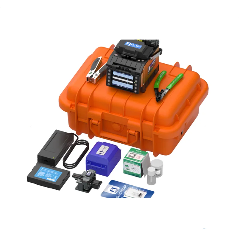 KL 520 FTTx 융착 접속기 4 모터 광학 코어 용접기 VFL OPM 도구 키트 터치 스크린| | - AliExpress