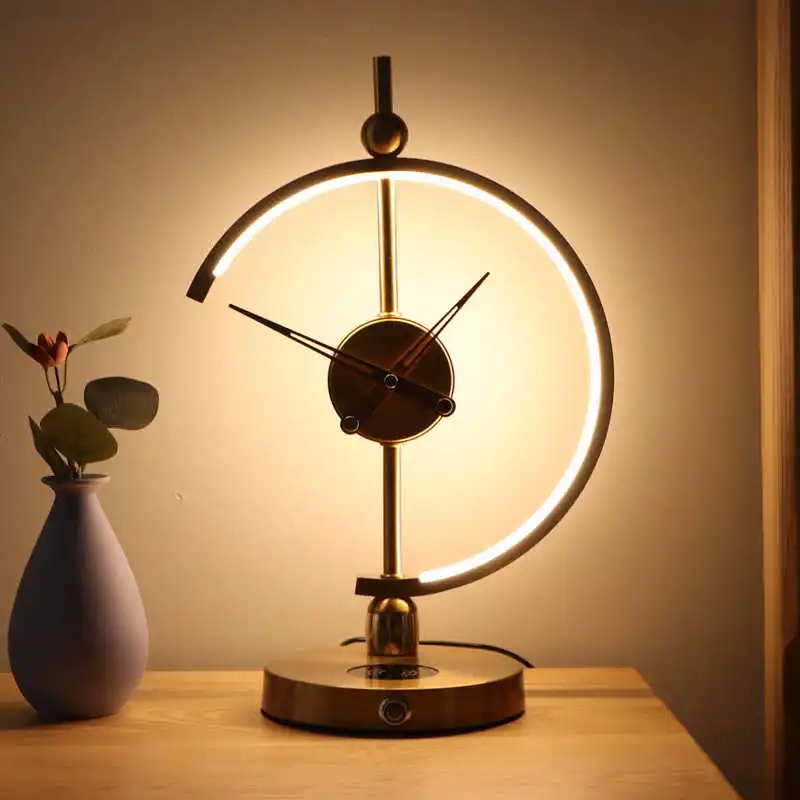 12W-LED-Clock-Lamp-Beautiful-Stylish-Silent-Clock-Table-Lamp-Ornament ...
