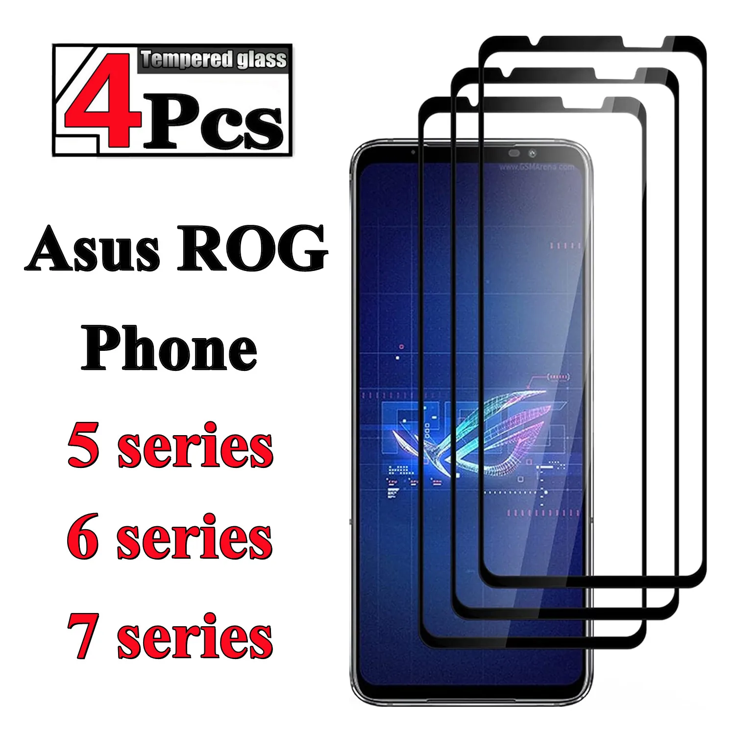 Full Coverage Screen Protector Glass Film (For ROG Phone 5s)