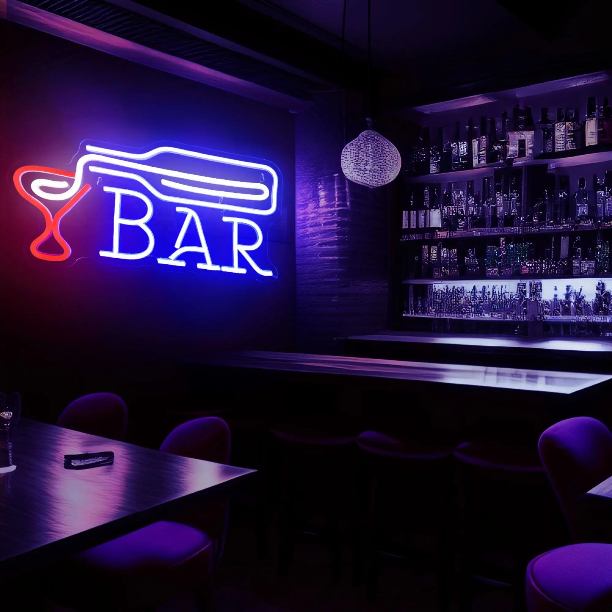 BAR Neon Sign for Wall Decor, USB LED Neon Light Sign, Bedroom, Kids ...