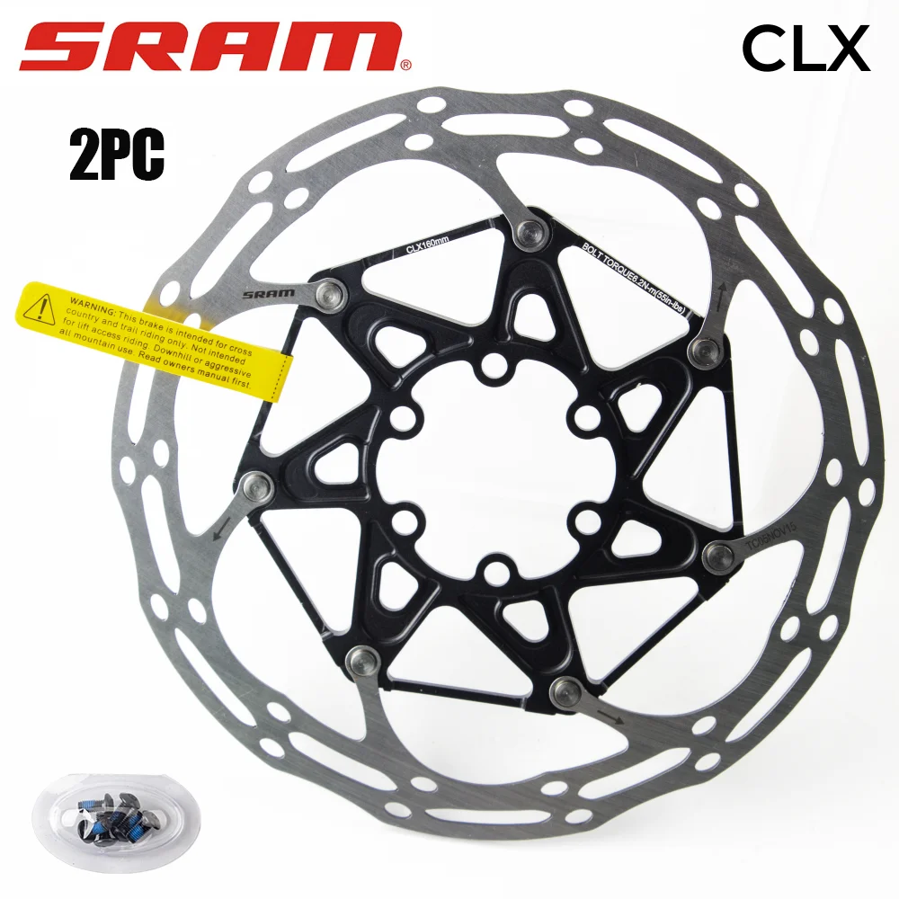 2PC SRAM CLX CENTERLINE Rotor 160mm Bicycle 6 Bolts Disc Brake MTB Road ...