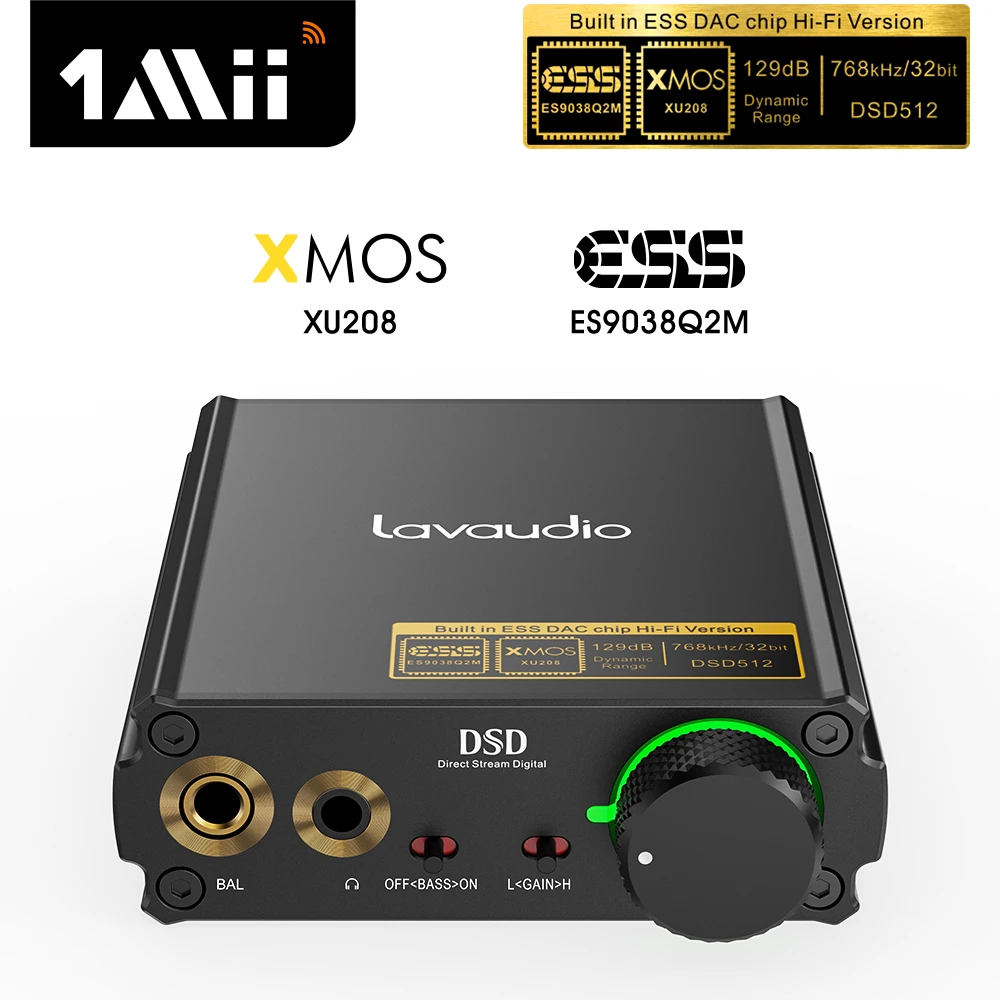 1Mii DS400 DAC Headphone Amplifier HiFi Stereo Audio Portable 768K ...