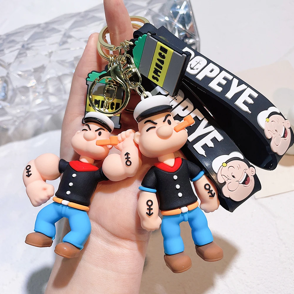 Anime-Popeye-Sailor-Keychain-Cartoon-Figure-Popeye-Doll-Pendant-Key ...