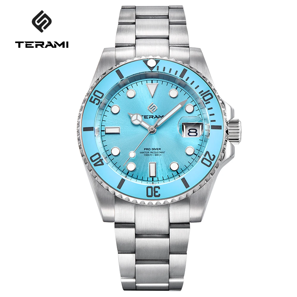 TERAMI-relojes-mec-nicos-con-bisel-de-cer-mica-para-hombre-pulsera-de ...