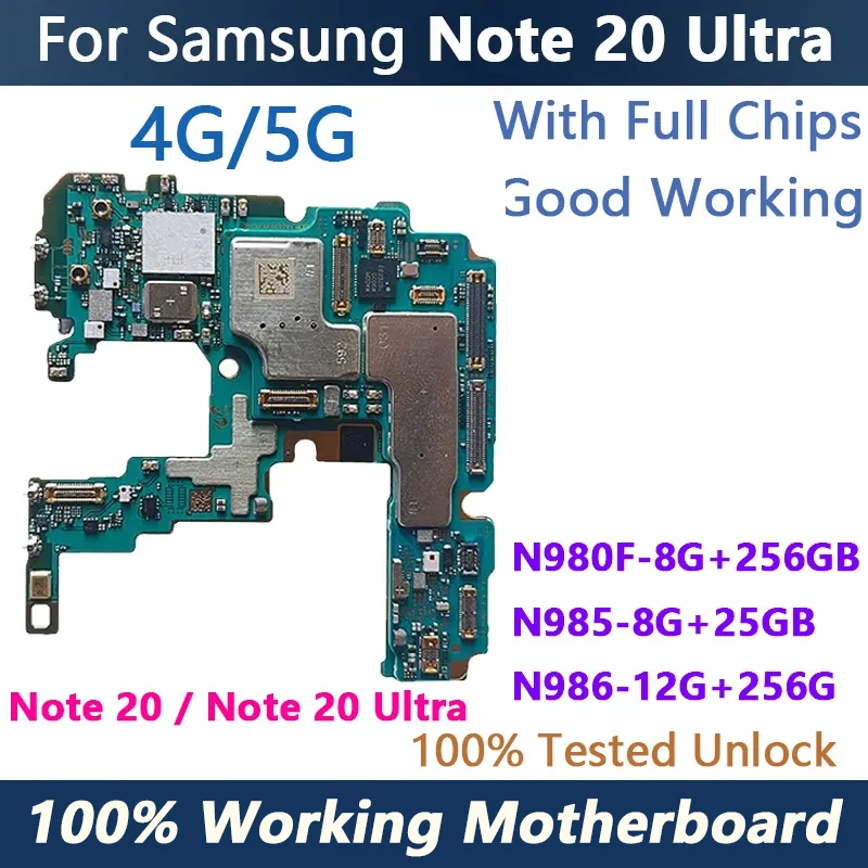 Fully Tested Logic Board For Samsung Galaxy Note 20 ultra Motherboard ...