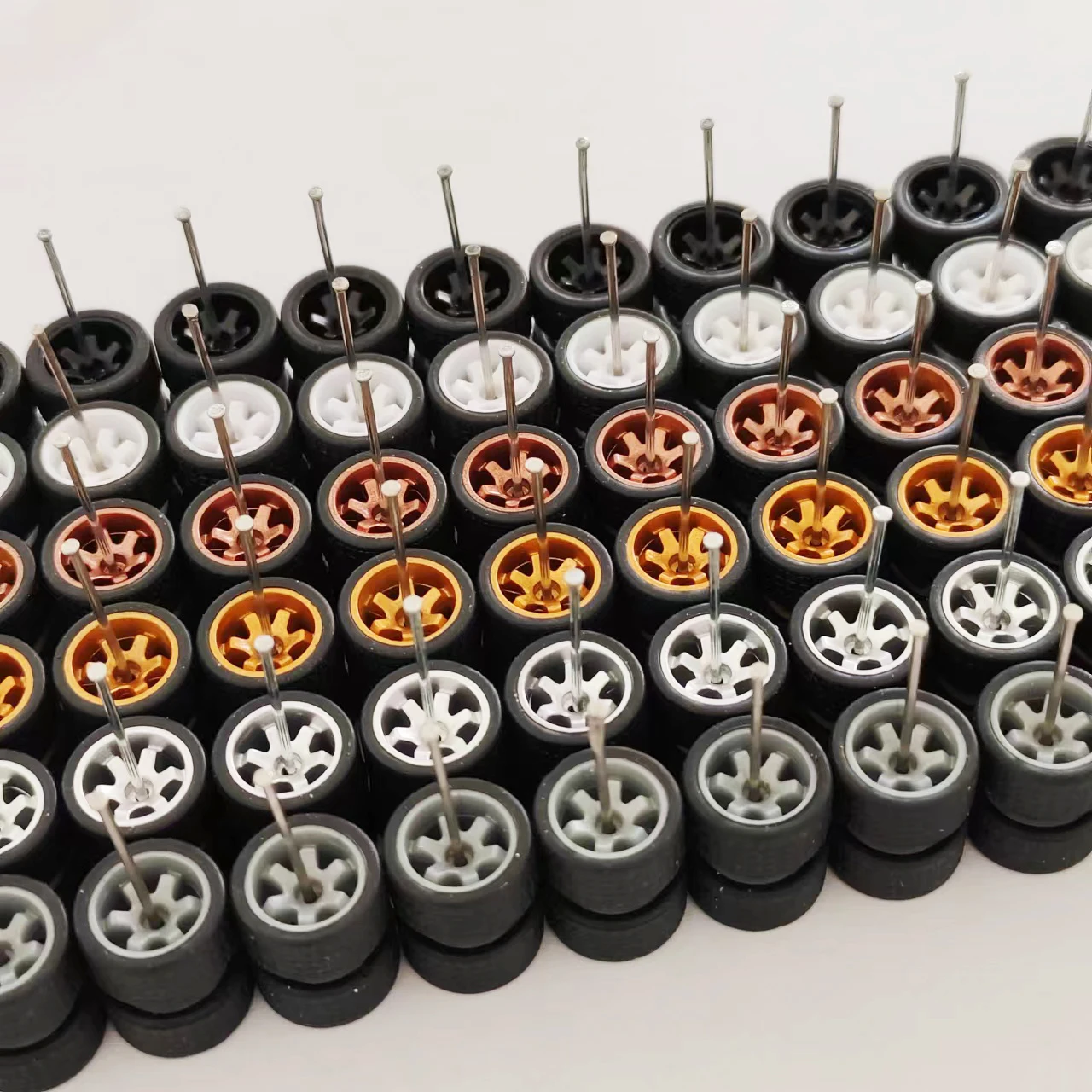 20sets 2022 New 1/64 Alloy Car Model Wheels Te37 Black Mini Wheel With ...