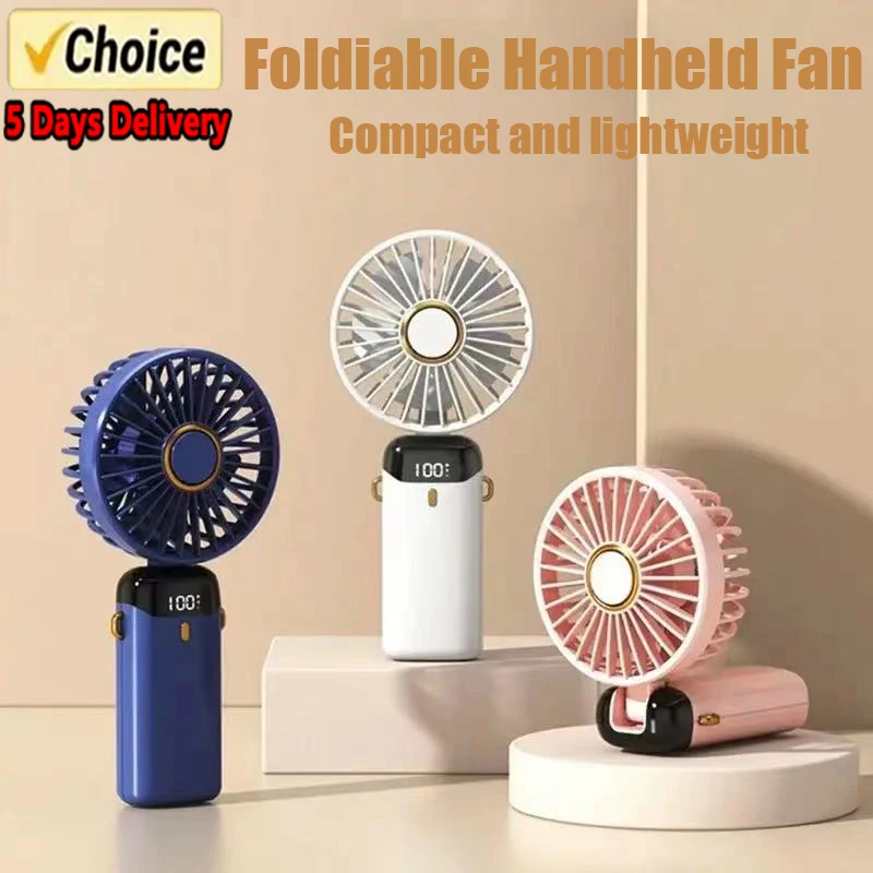 USB-Handheld-Mini-Fan-Foldable-Portable-Neck-Hanging-Fans-5-Speed-USB ...
