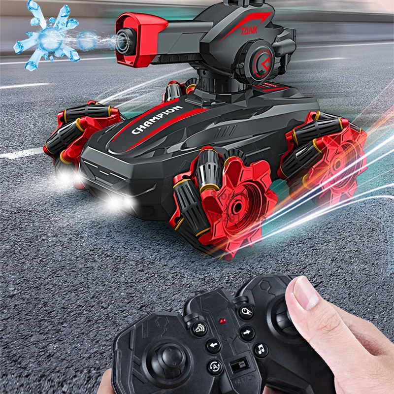 2-4G-RC-Electric-Stunt-Car-4WD-Tank-Toy-Water-Bomb-Cannon-Gesture ...