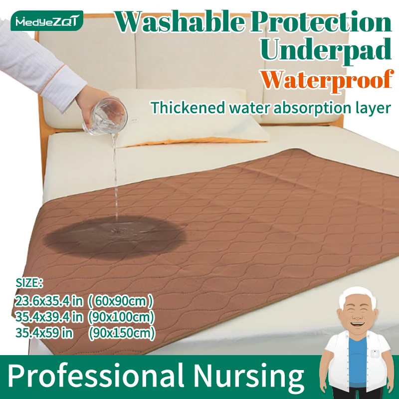 Waterproof-incontinence-mattress-adult-diaper-bed-pads-washable ...