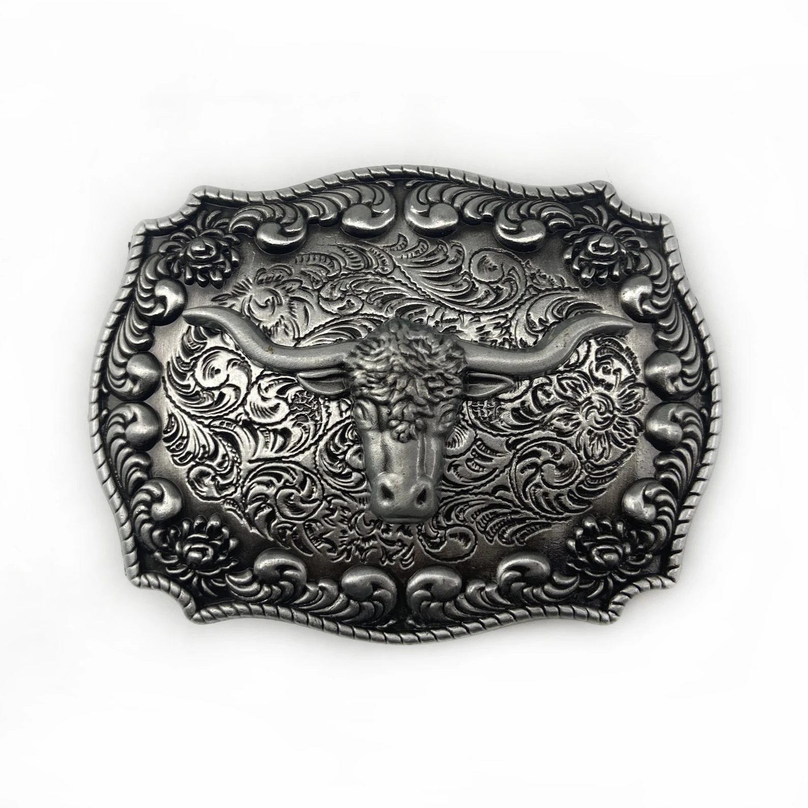 Wesbuck Brand Bull Head Metal Vintage Belt Buckle Handmade Homemade ...