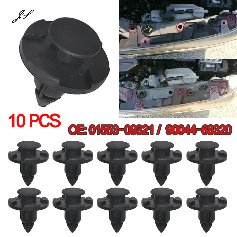 8mm Universal Car Body Push Retainer Clips Bumper & Trim Panel ...