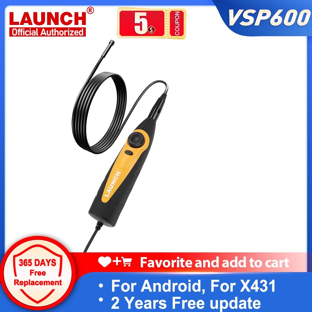 Launch Vsp-600 Usb Borescope Camera 5.5mm Waterproof Inspection ...