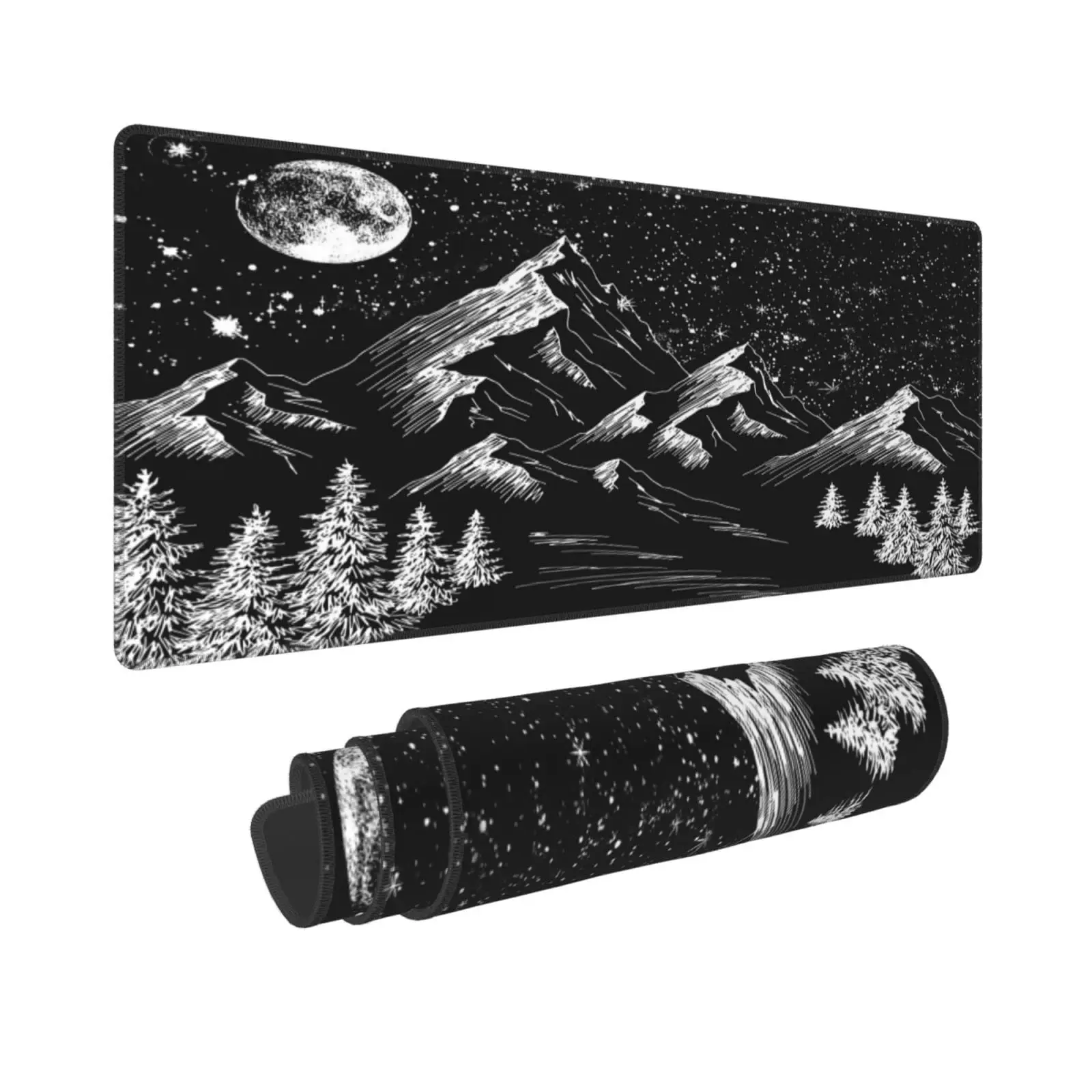 Black-Mountain-Mouse-Pad-Gaming-XL-Large-Custom-Computer-Mousepad-XXL ...